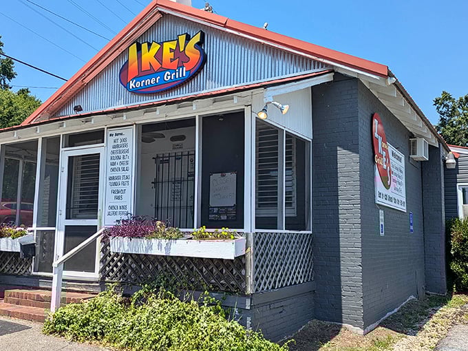 That distinctive red roof and American flag aren't just decoration – they're a beacon calling burger pilgrims home to Spartanburg greatness.