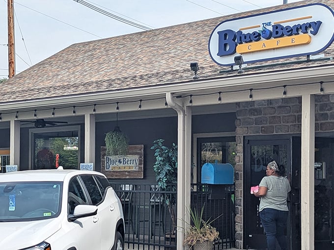 The unassuming exterior of The Blue Berry Café in Bellbrook hides a breakfast paradise that locals line up for. Worth every minute of the wait!