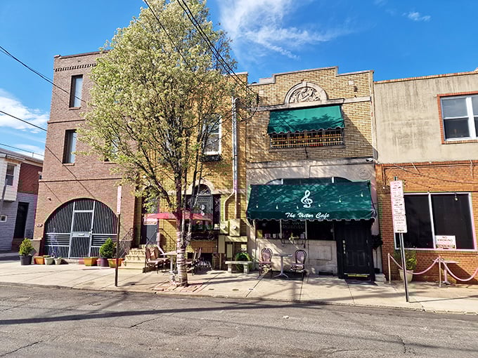 The unassuming exterior of Victor Café belies the operatic magic within. That green awning is Philadelphia's version of a velvet curtain.