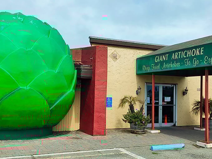 You can't miss it! The iconic green artichoke sculpture announces your arrival at this Castroville landmark with all the subtlety of a vegetable-themed amusement park.