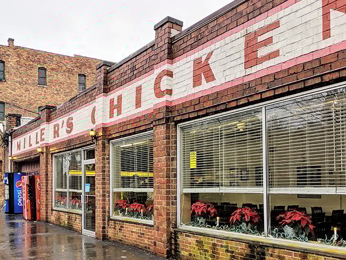The unassuming brick facade of Miller's Chicken stands as a time capsule in Athens, promising simple pleasures that fancy restaurants often overcomplicate