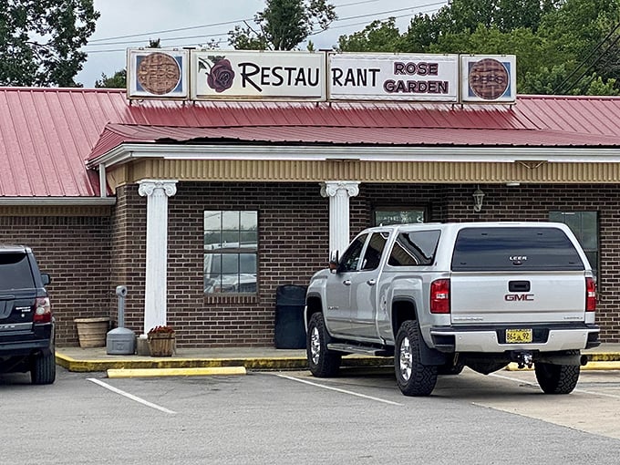 The unassuming brick exterior with its modest red roof might not scream "culinary destination," but trust me—some of life's greatest pleasures hide behind humble facades.