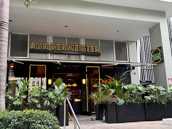 The welcoming facade stands out among Brickell's sleek towers, those verdant plants practically whispering "Yes, you can wear flip-flops here."