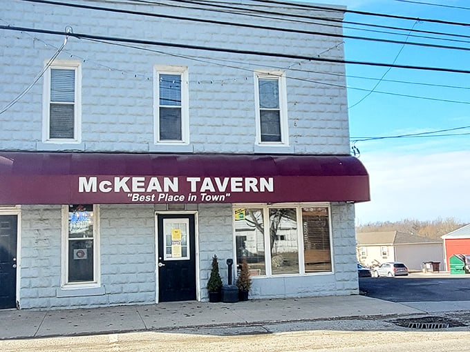 Small-town charm meets roadside classic. That red awning isn't just for show—it's a beacon calling hungry travelers home to McKean.