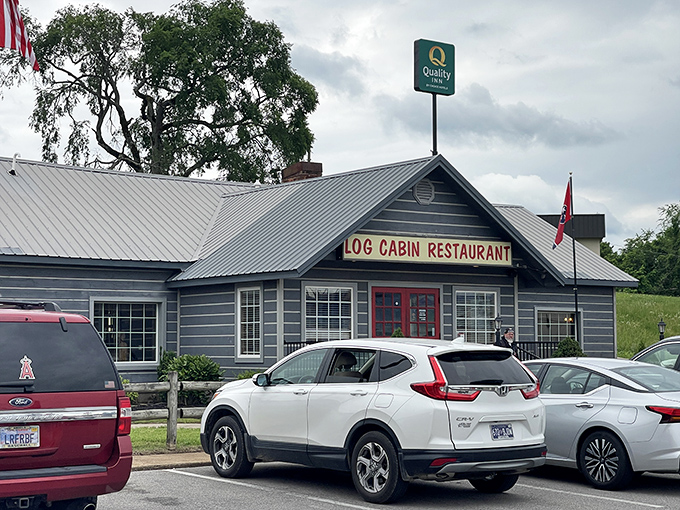 Those crimson barn doors aren't just for show – they're your gateway to some seriously satisfying Southern comfort food.