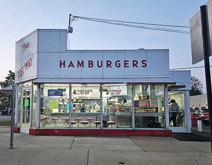 The gleaming white box of The Telway stands like a beacon of burger hope on the corner of 11 Mile and John R in Madison Heights.