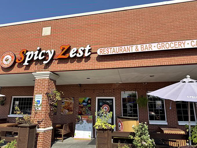 The unassuming brick exterior of Spicy Zest hides culinary treasures within, like finding a secret passage to Sri Lanka in suburban Farmers Branch.