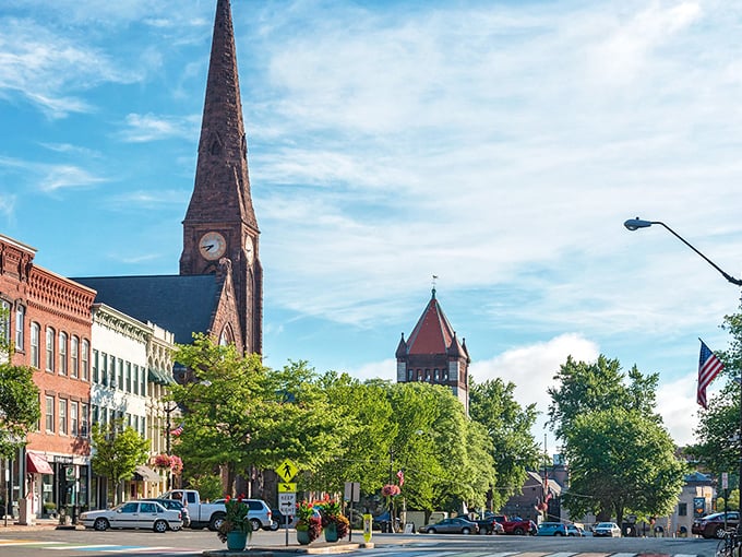 Northampton's skyline is a storybook come to life, where church spires and historic buildings stand like sentinels guarding small-town charm.