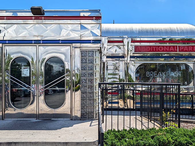 That gleaming chrome exterior isn't just for show—it's a beacon calling you home to comfort food paradise.