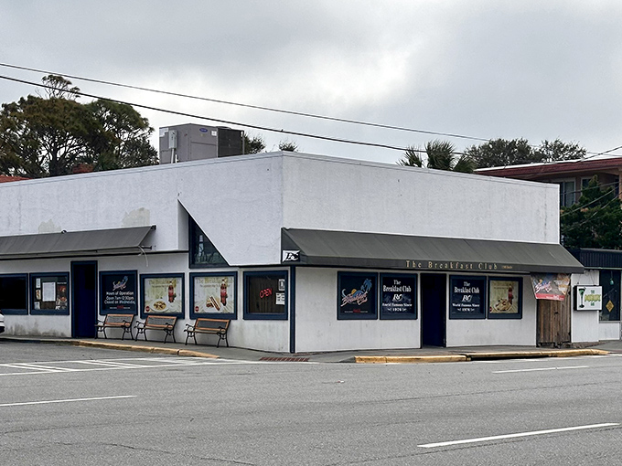 Green awnings and simple signage mark this breakfast sanctuary where locals willingly wait in line – proof that patience truly is rewarded with perfect eggs.