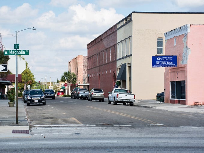 West Magnolia Street captures Arcadia's small-town charm with its historic brick buildings and unhurried pace. A slice of old Florida preserved in time.