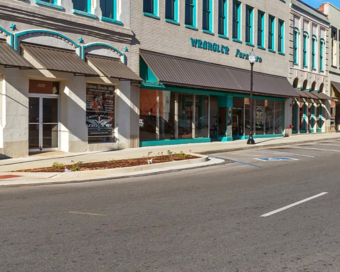 Downtown Meridian's historic storefronts with their distinctive turquoise accents offer a visual feast that's as welcoming as a front porch on a summer evening.