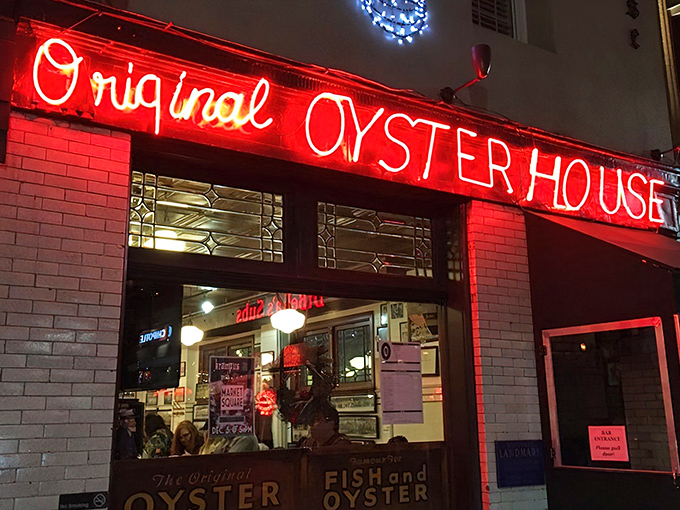 The iconic neon sign of Pittsburgh's Original Oyster House glows like a beacon for hungry souls. Market Square's culinary landmark has been calling seafood lovers home since long before Instagram existed.