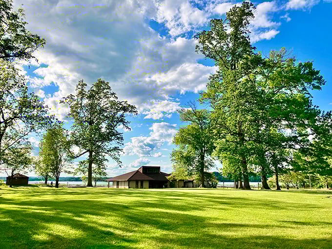 The visitor center sits like a humble ambassador to nature's grandeur, welcoming explorers to a world where time slows and worries fade away.