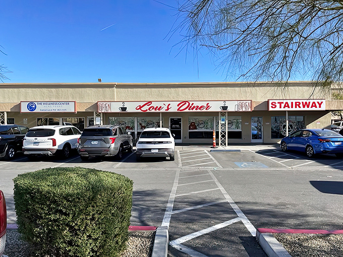 Strip mall chic never looked so inviting – that "OPEN" sign might as well say "Your New Favorite Place."
