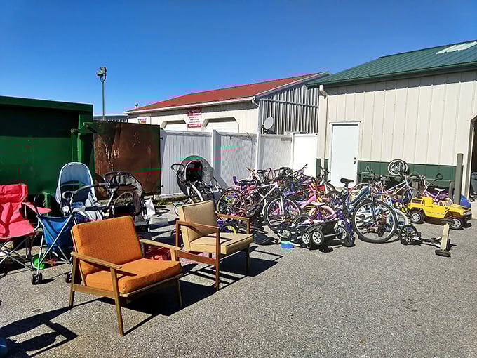 Outdoor treasures await their next chapter. That mid-century chair isn't just furniture—it's someone's future "where did you find THAT?" conversation piece.