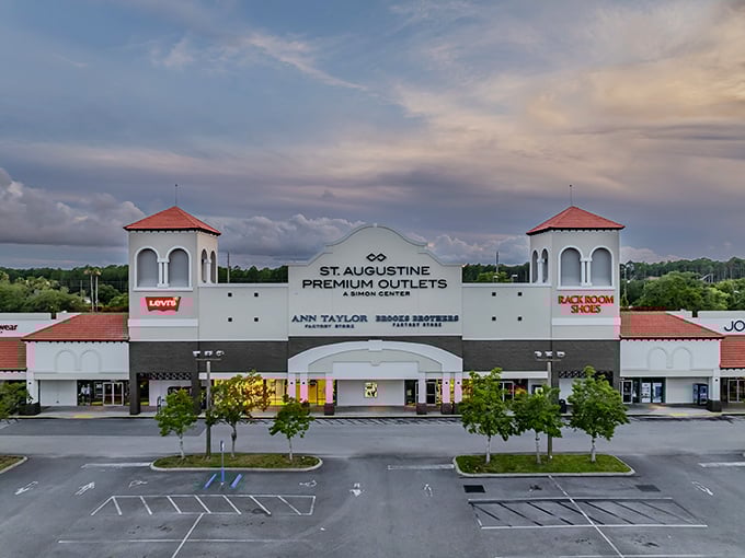 The Spanish colonial architecture whispers "historic charm" while the discounts scream "take all my money, please!"