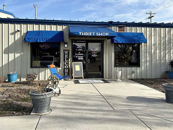 The unassuming exterior with its bright blue awnings is like that quiet friend who turns out to be the life of every party.