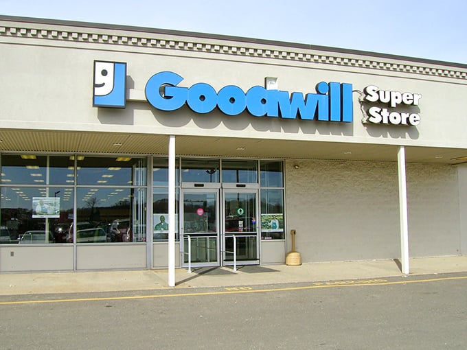 That iconic blue sign isn't just branding—it's a beacon of hope for your overwhelmed wallet and cramped closet.