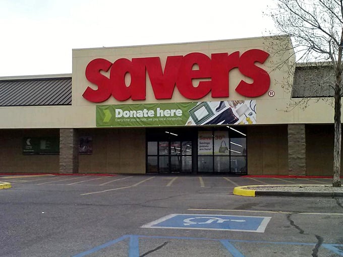 That bright red sign beckons like a retail beacon, promising treasure hunts where parking spaces outnumber your regrets.