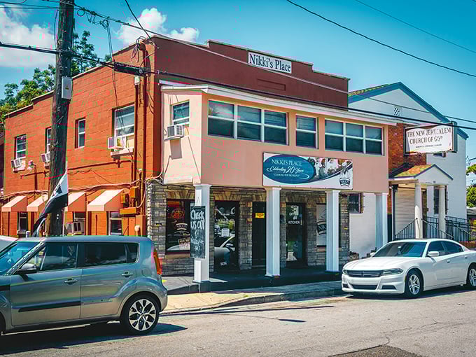 The unassuming brick exterior of Nikki's Place hides culinary treasures that would make theme park "experiences" blush with inadequacy.