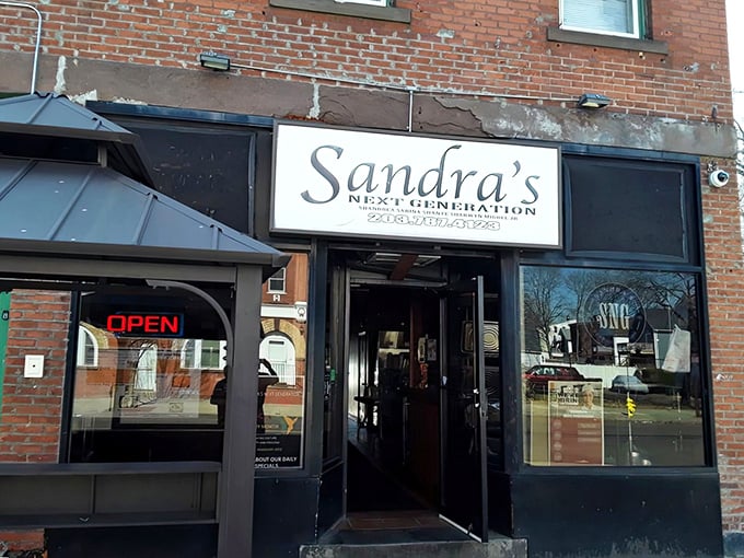 Sandra's unassuming brick exterior hides culinary treasures within – like finding a Michelin star restaurant disguised as Clark Kent.