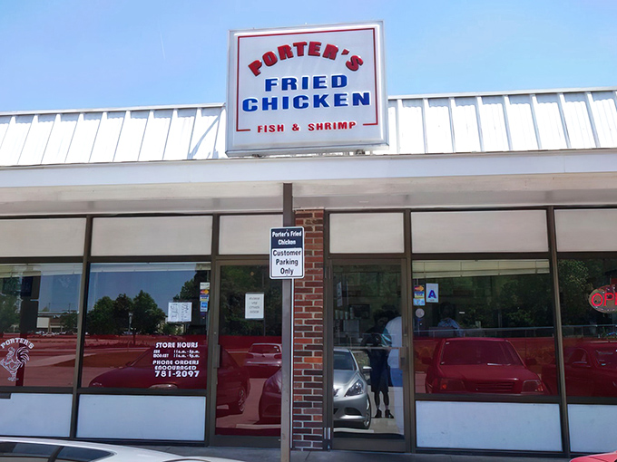 Where fried chicken dreams come true. This no-frills entrance has welcomed generations of St. Louisans seeking crispy, golden perfection.