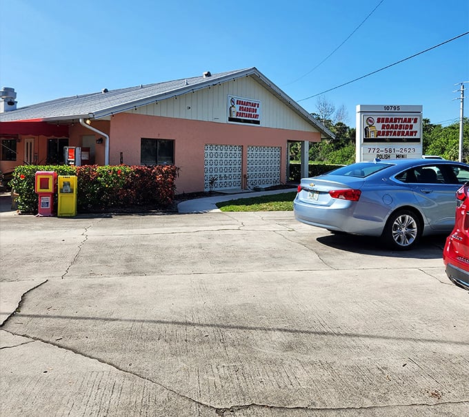The unassuming exterior of Sebastian's Roadside Restaurant proves once again that culinary treasures often hide in plain sight.