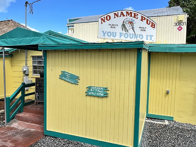 "YOU FOUND IT" declares the sign, as if congratulating you on discovering a secret clubhouse that happens to serve incredible pizza.