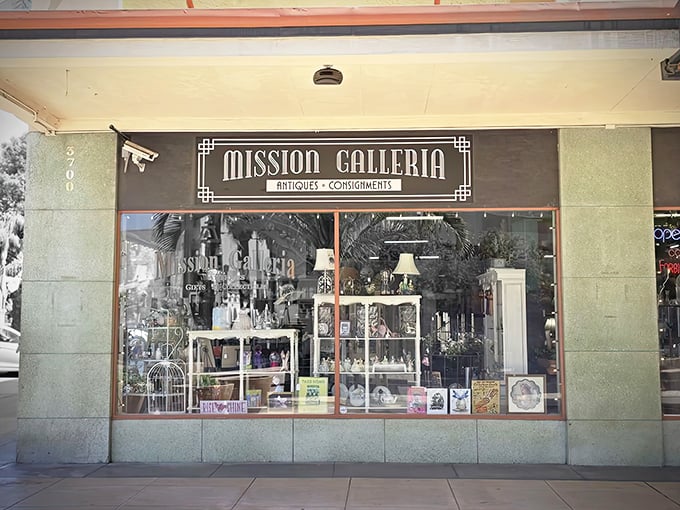 The unassuming storefront of Mission Galleria belies the wonderland within—like finding Narnia behind what looks like an ordinary wardrobe.