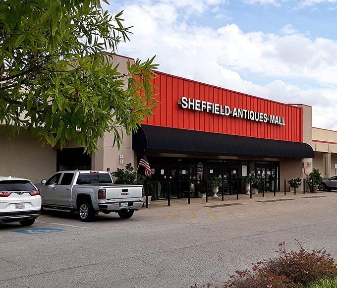 The red facade of Sheffield Antiques Mall isn't just a building—it's a portal to the past where your wallet might get lighter but your soul definitely gets heavier.