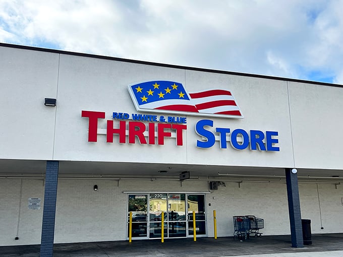 The unassuming exterior hides a treasure trove within—like finding a Michelin-starred restaurant in a gas station. Adventure awaits behind those doors!