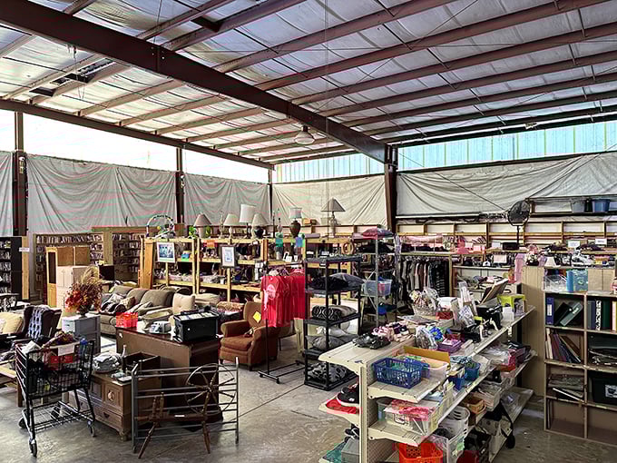 Treasure hunting paradise! Rows upon rows of furniture, housewares, and knickknacks await discovery in this sprawling thrift wonderland that puts big-box stores to shame.