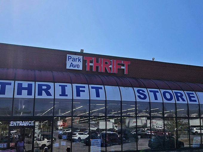 The unassuming exterior of Park Avenue Thrift belies the wonderland within. Like finding a portal to bargain heaven on Lawrenceville Highway.
