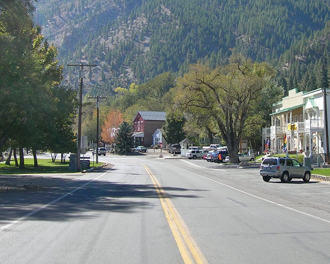 Main Street Genoa stretches before you like a postcard from another era, with the Sierra Nevada mountains standing guard over Nevada's oldest settlement.