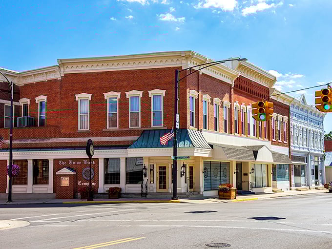 Main Street stretches out like a Norman Rockwell painting that decided to stick around for good.