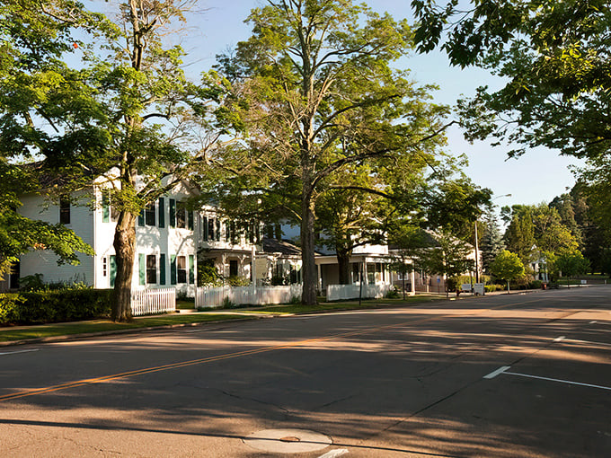 Tree-lined streets and historic white houses create Gambier's storybook setting. Like stepping into a Norman Rockwell painting where time moves at its own leisurely pace.