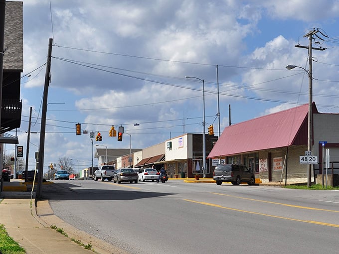 Downtown Hohenwald captures that perfect small-town Tennessee vibe – where traffic jams involve three cars and everyone knows which stoplight is "the" stoplight.