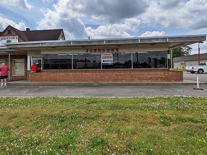 A glimpse of burger paradise through the windows of Johnson's Drive-In, where North Carolinians have been finding comfort food bliss since 1946.