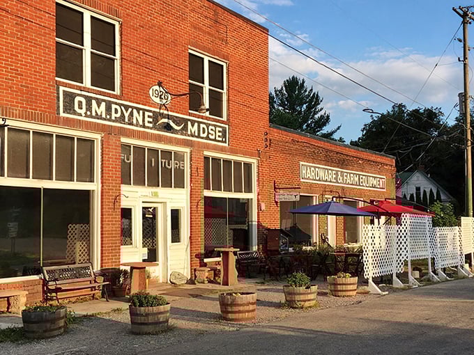 Another angle reveals the building's humble charm – who knew Virginia's best-kept ribeye secret lived here?