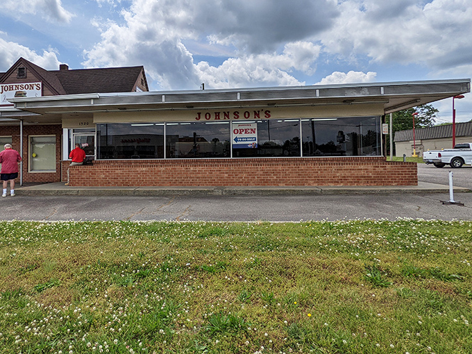 A glimpse of burger paradise through the windows of Johnson's Drive-In, where North Carolinians have been finding comfort food bliss since 1946.