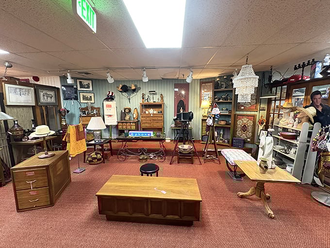 Mid-century furniture heaven! This cozy corner could be the set of a 1960s sitcom waiting for its laugh track.