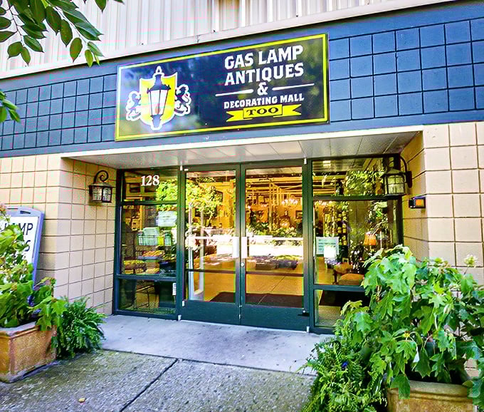 The iconic blue and yellow signage beckons treasure hunters like a lighthouse for vintage enthusiasts. Welcome to Nashville's temple of timelessness.