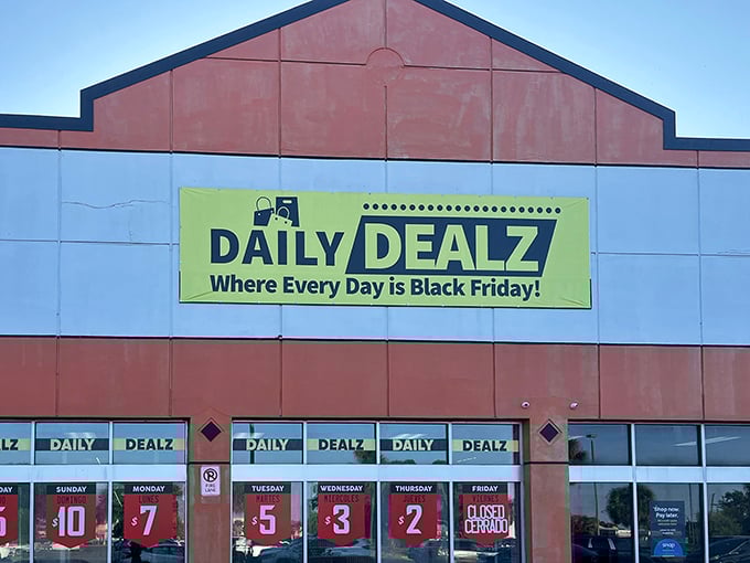 That cheerful yellow banner isn't lying – walking through these doors really does feel like holiday shopping minus the stress.