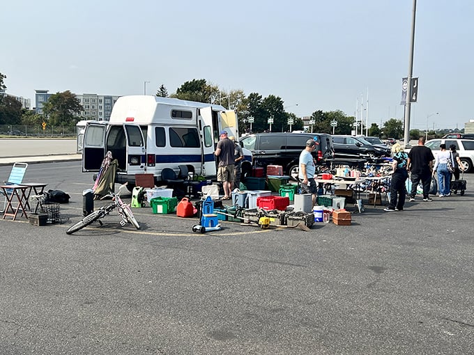The treasure hunter's paradise spreads across the Meadowlands parking lot, where one person's castoffs become another's prized discoveries.