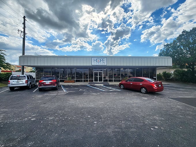 The unassuming exterior of Central Florida Hope Center hides a treasure trove within. Like finding a secret portal to bargain heaven.