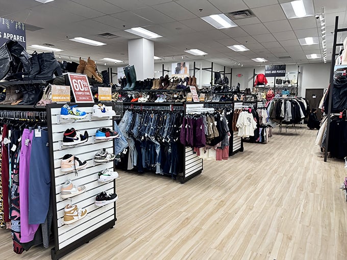 Inside reveals a shopper's paradise that's more boutique than bargain bin – Marie Kondo would definitely approve of this organization.