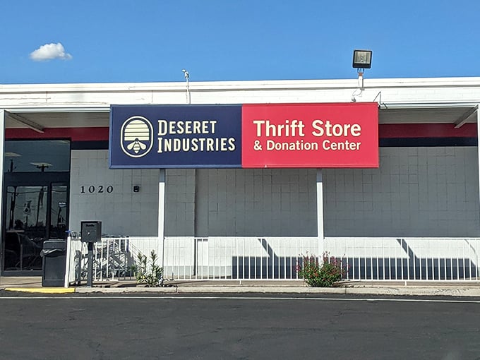 That distinctive red and blue sign beckons bargain hunters like a lighthouse guides ships to shore.