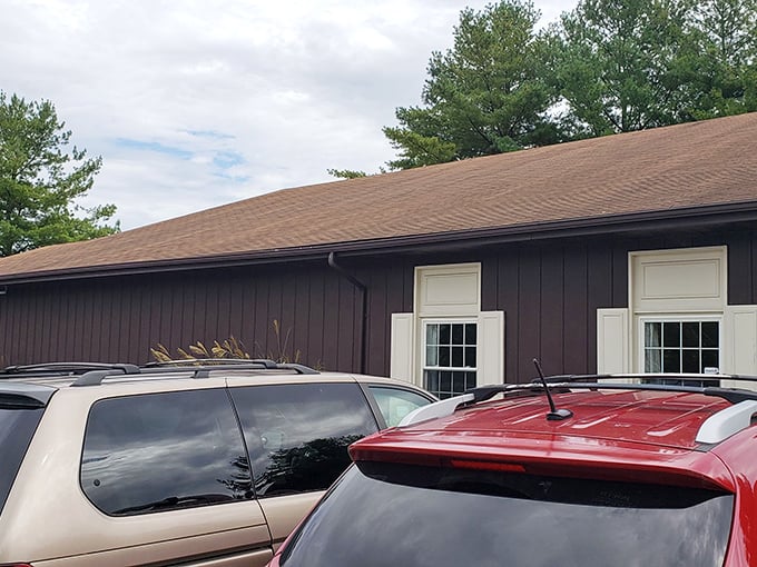 Don’t let the simple brown exterior and white-trimmed windows fool you—inside, bargain hunters know there’s a goldmine of thrift treasures waiting to be discovered.