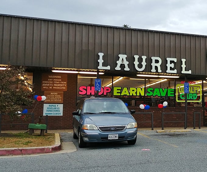 The unassuming exterior of Laurel Thrift belies the wonderland of treasures waiting inside. Don't judge this book by its cover!